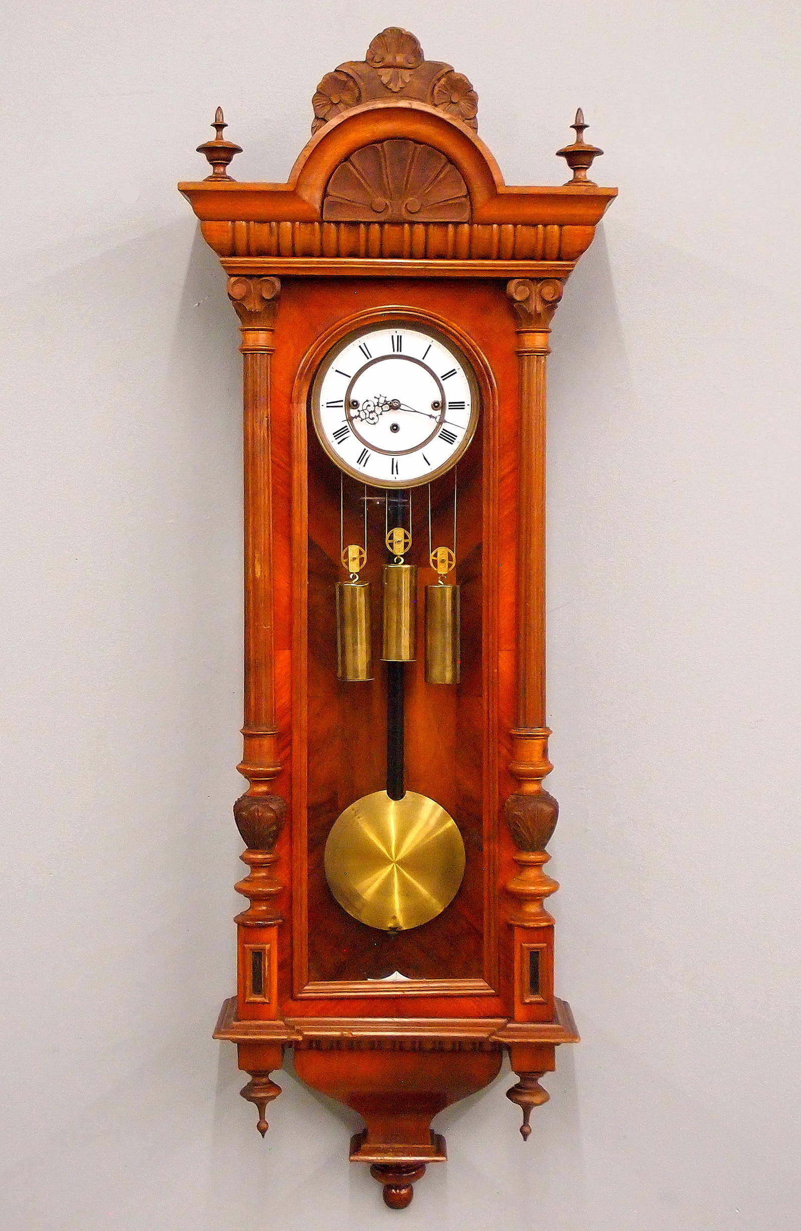 3 Weight Vienna Regulator Wall Clock Auction