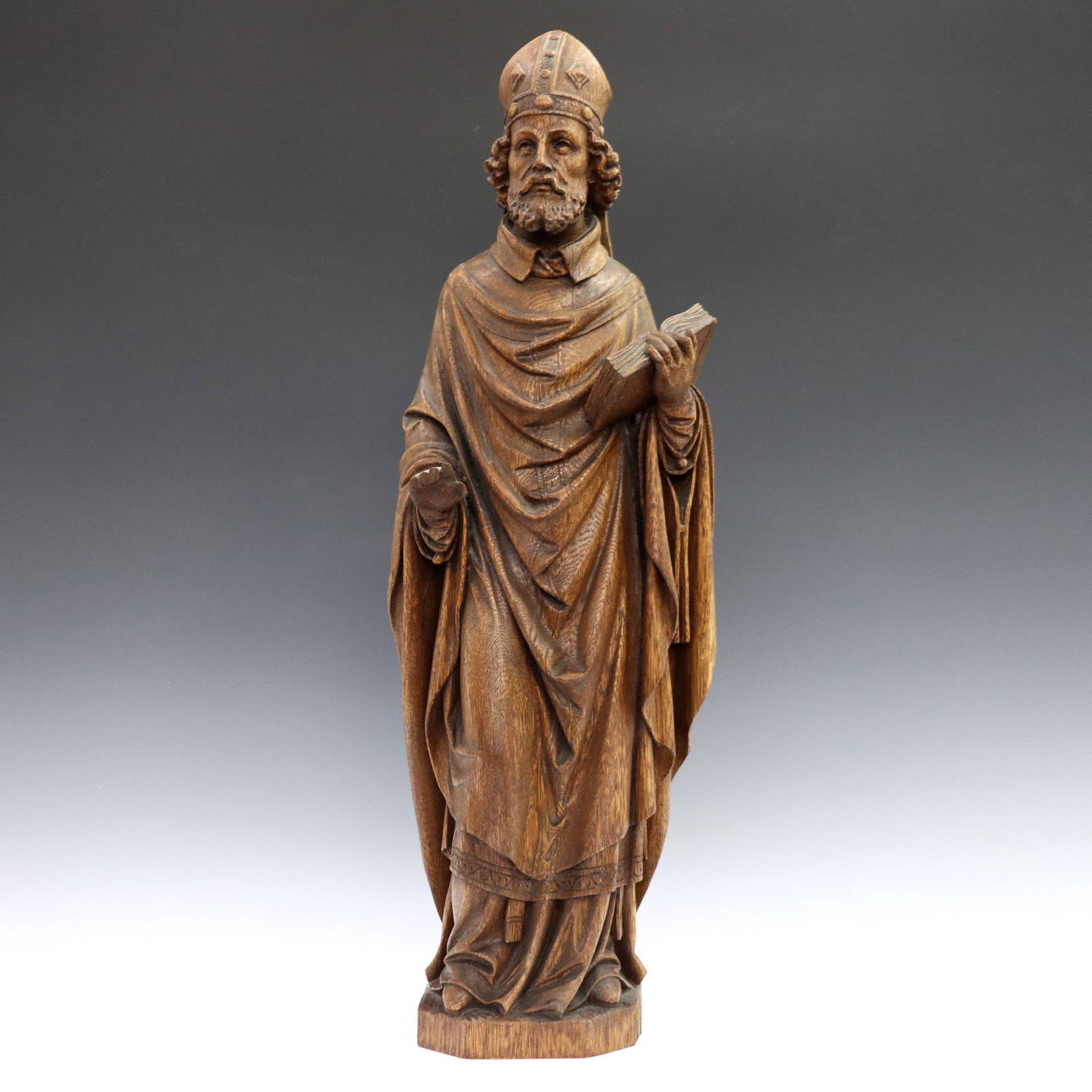Carved Figure Of Saint Patrick Auction