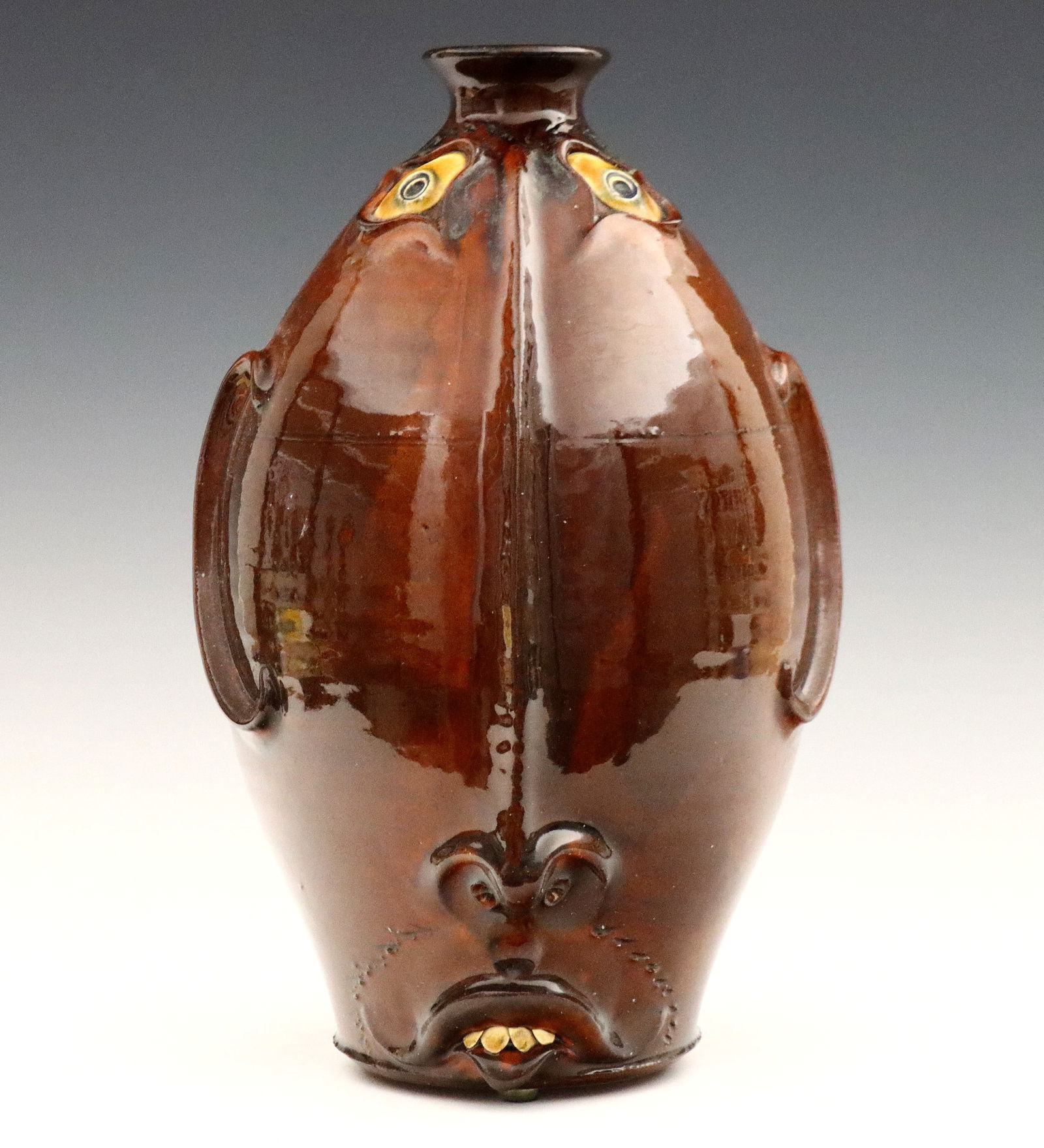 R. Corn Folk Art Face Jug Auction