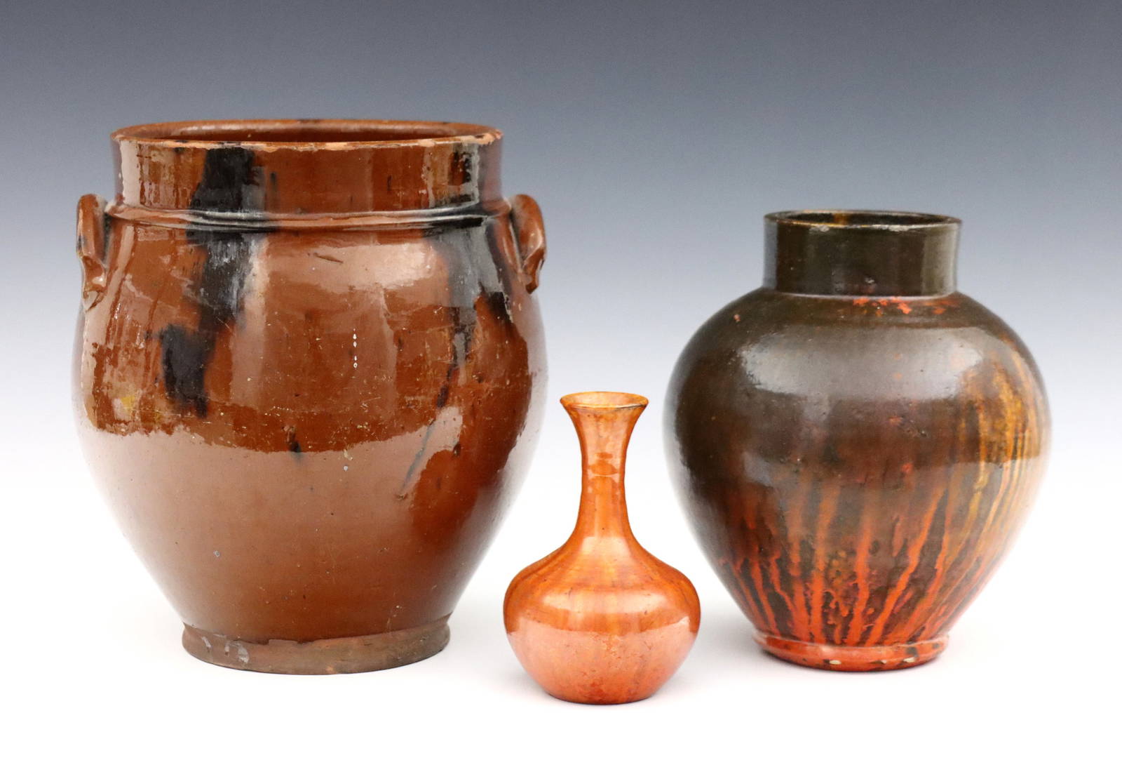 3 Pc North Carolina Pottery Auction