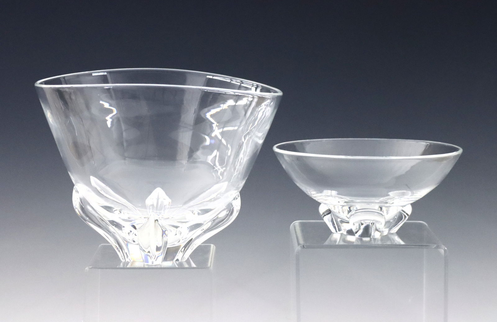 2 Steuben Crystal Bowls Auction
