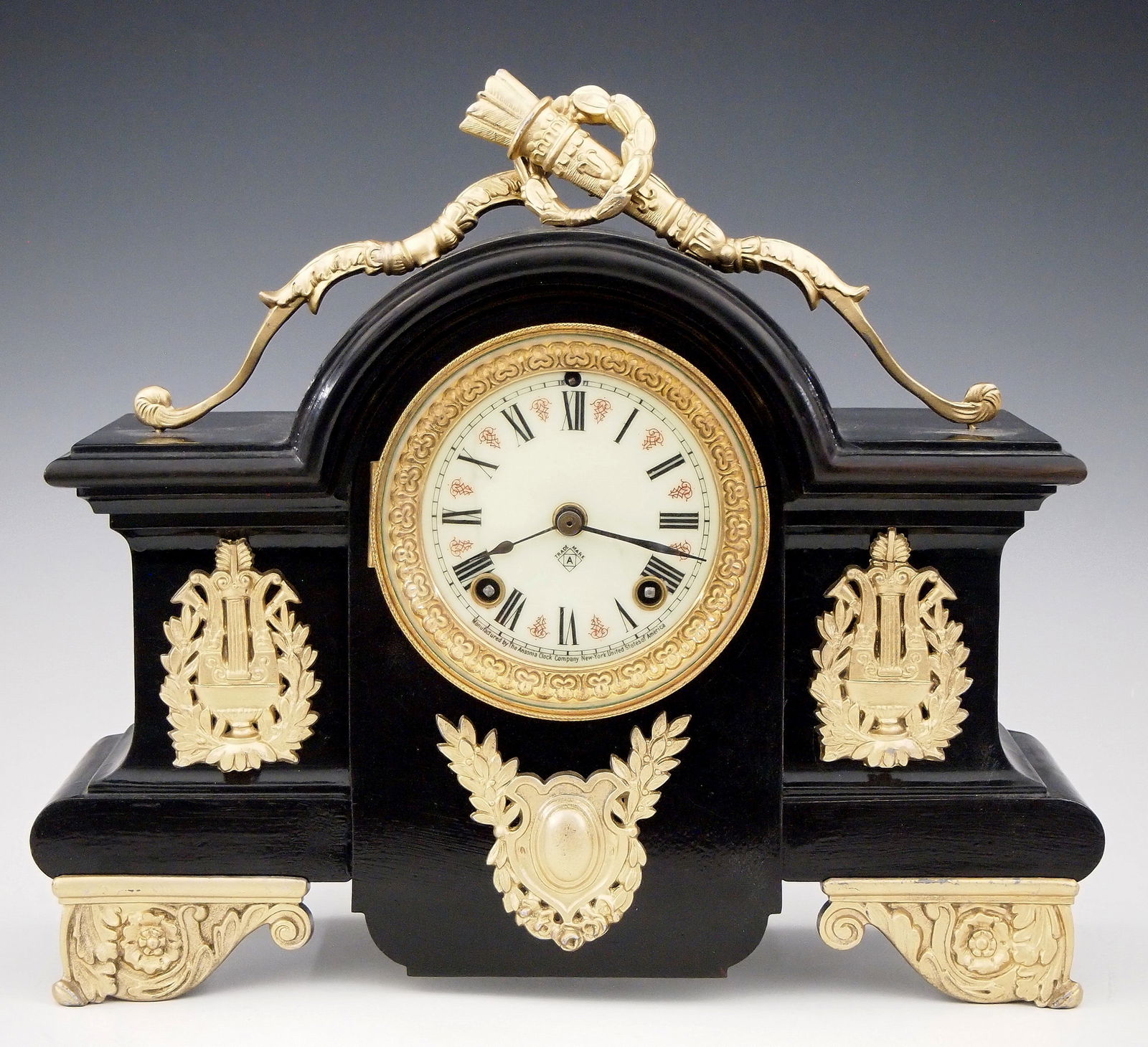 Ansonia Louvre Iron Mantel Clock Auction