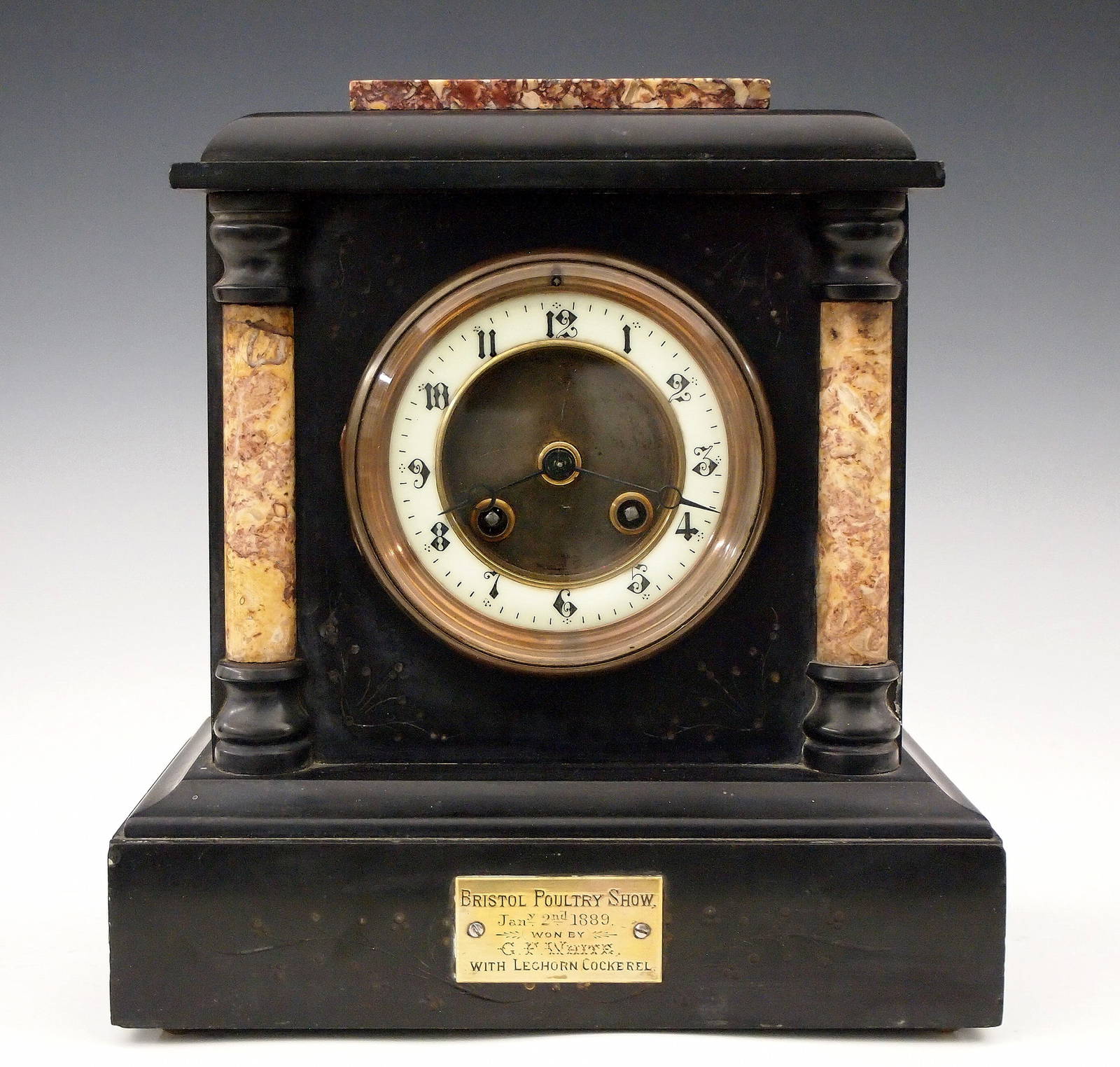 French Slate Mantel Clock Auction