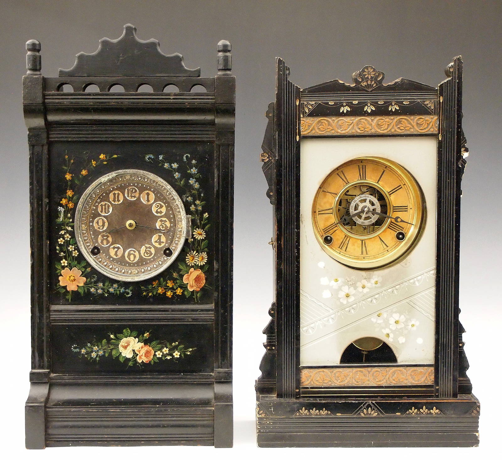 2 American Victorian Shelf Clocks Auction
