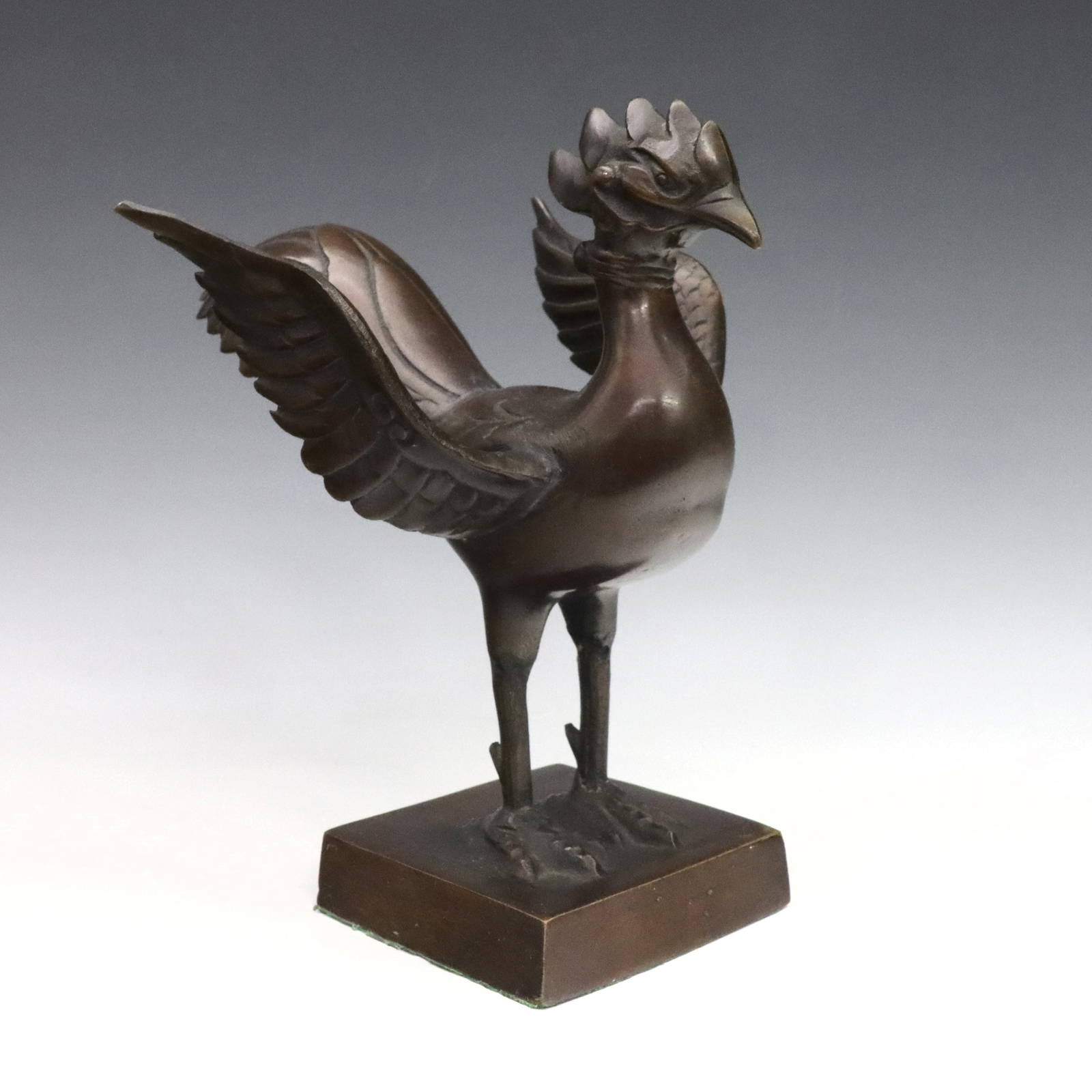 Japanese Bronze Figure Of A Rooster Auction