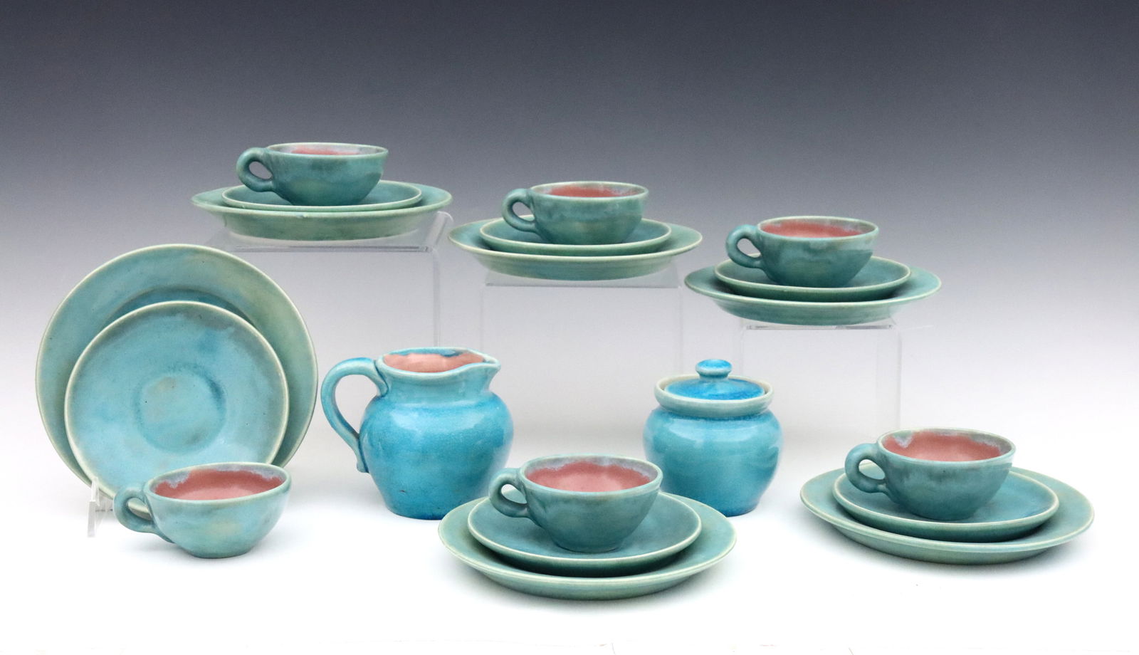 14 Pc Pisgah Forest Pottery Auction