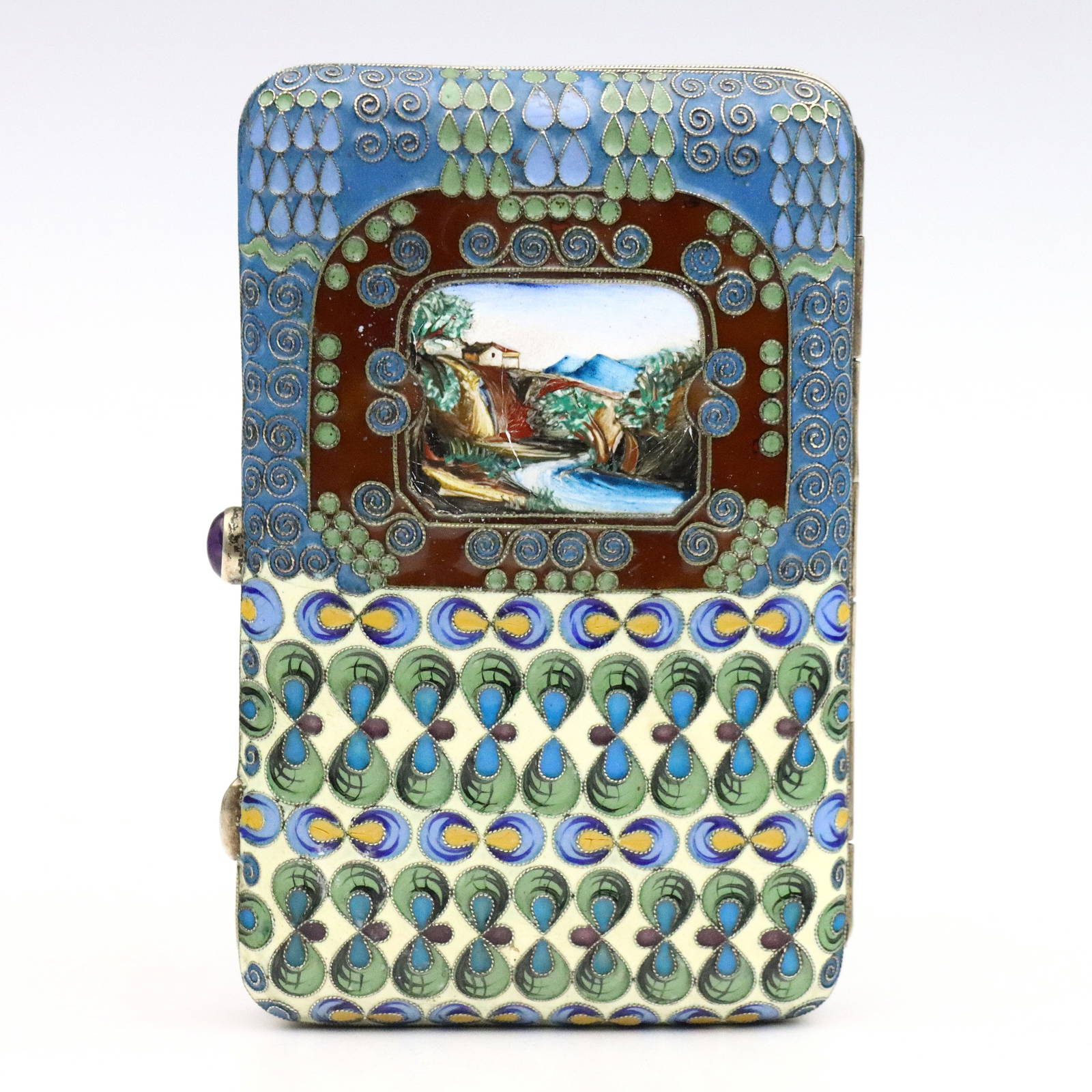 Russian Enameled Silver Cigarette Case Auction