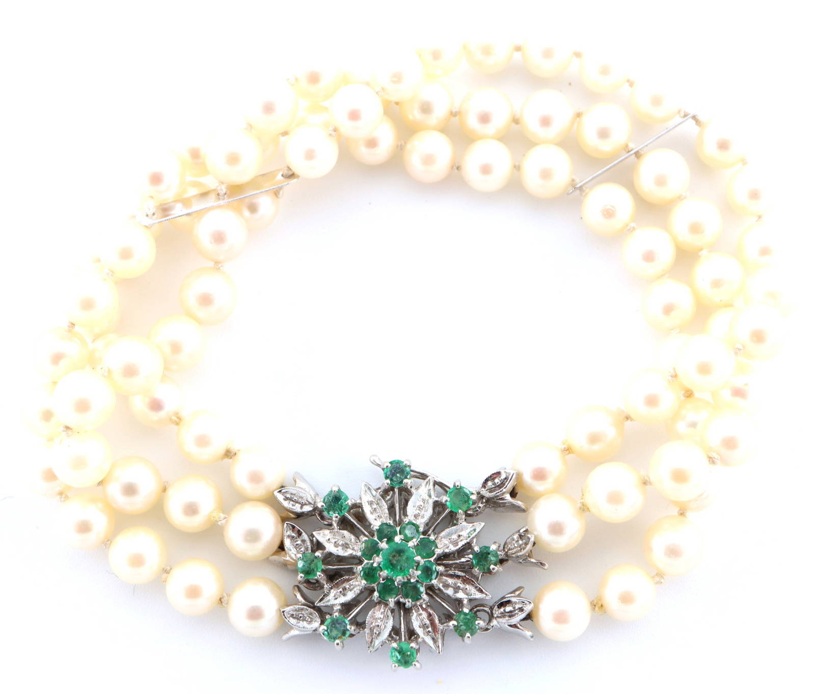 Italian Pearl & 18k White Gold Bracelet Auction
