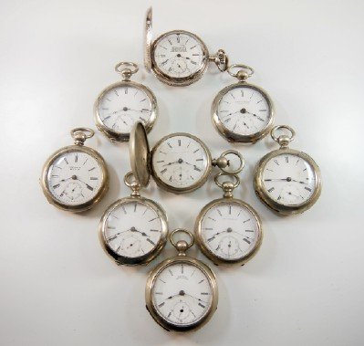 9 "swiss Fake" Pocket Watches