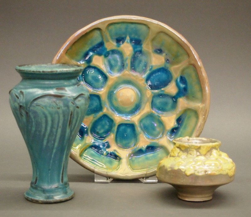 3 pcs Pewabic art pottery